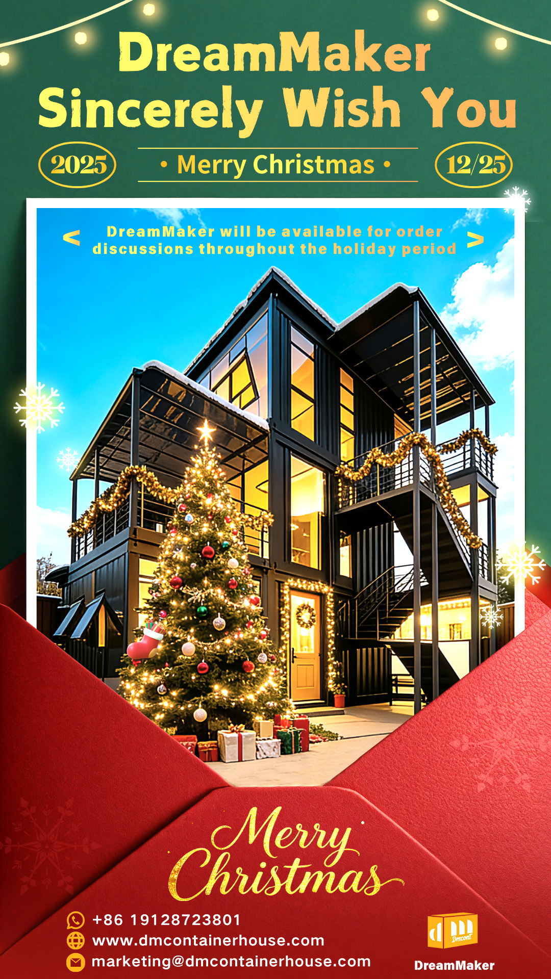 Merry Christmas and Holiday Greetings from DM - Dream Maker Modular House